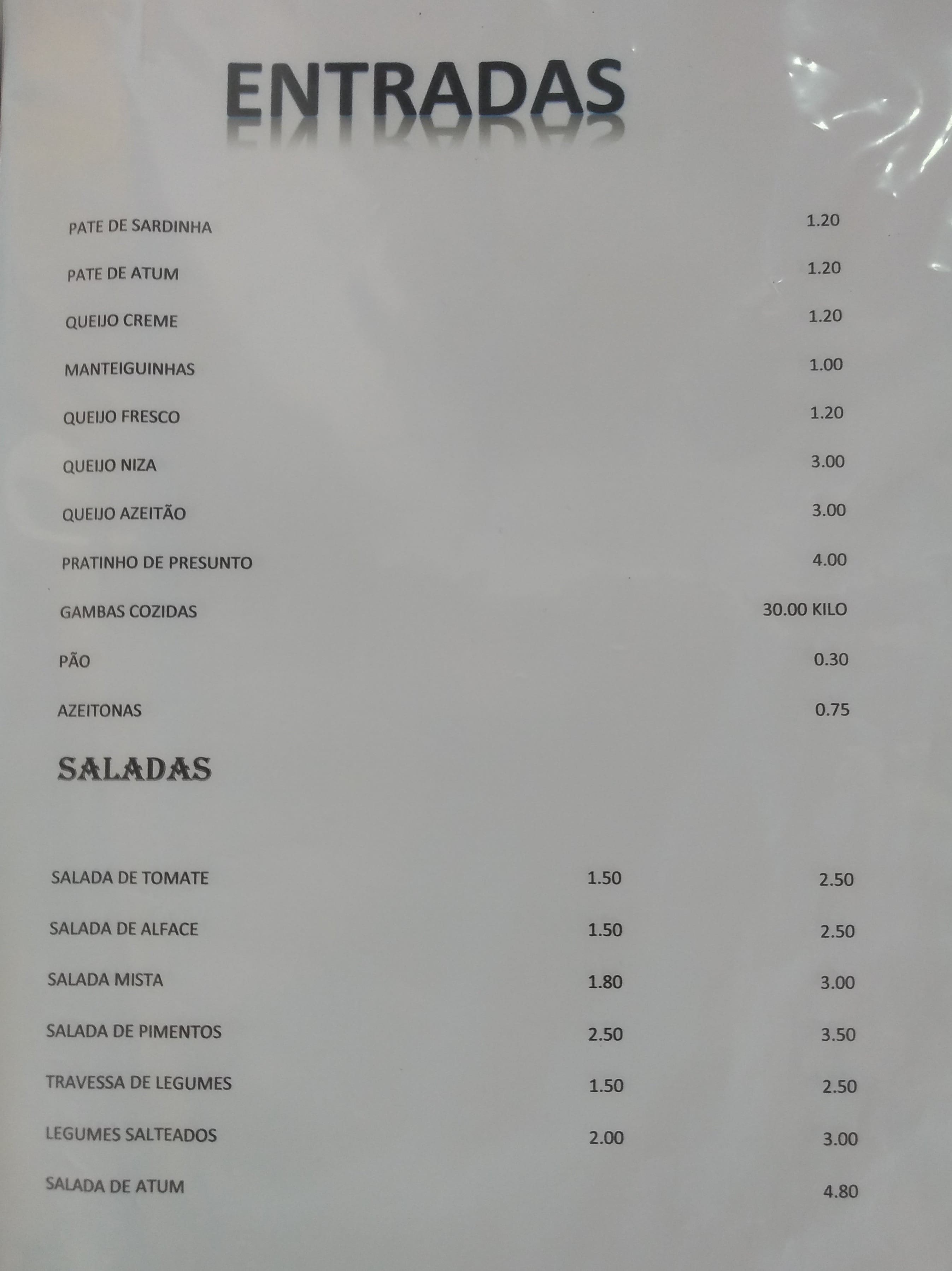 Menu em Rest.Central Pombalense - Mercearias E Vinhos Central ...