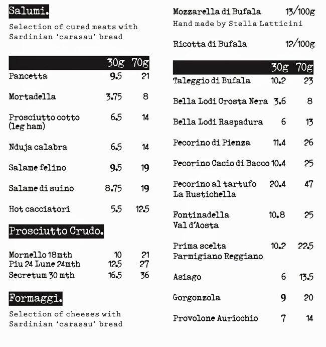 Gradi Crown Menu, Menu for Gradi Crown, Southbank, Melbourne ...