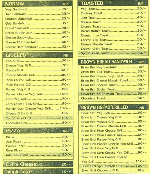 Raju Sandwich Menu, Menu for Raju Sandwich, Fort, Mumbai - Zomato