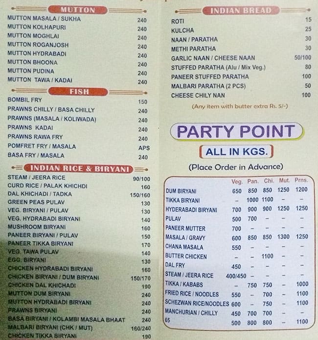 Menu at Food Delight, Thane, Bent Cottage