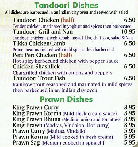 Menu at Mosquito pub & bar, London