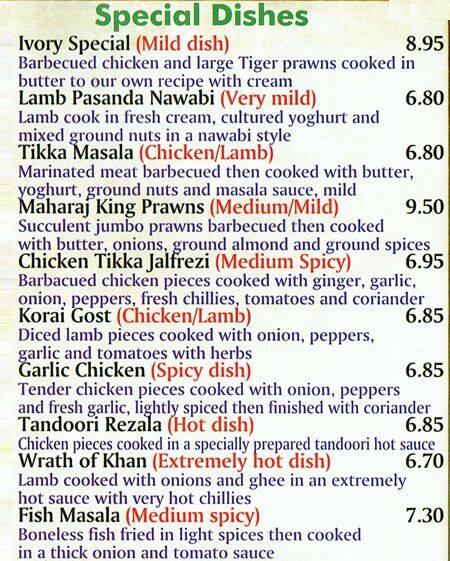 Menu at Mosquito pub & bar, London