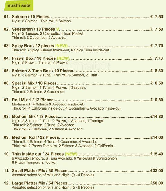 Yuzu Menu, Menu for Yuzu, West Hampstead, London - Zomato UK