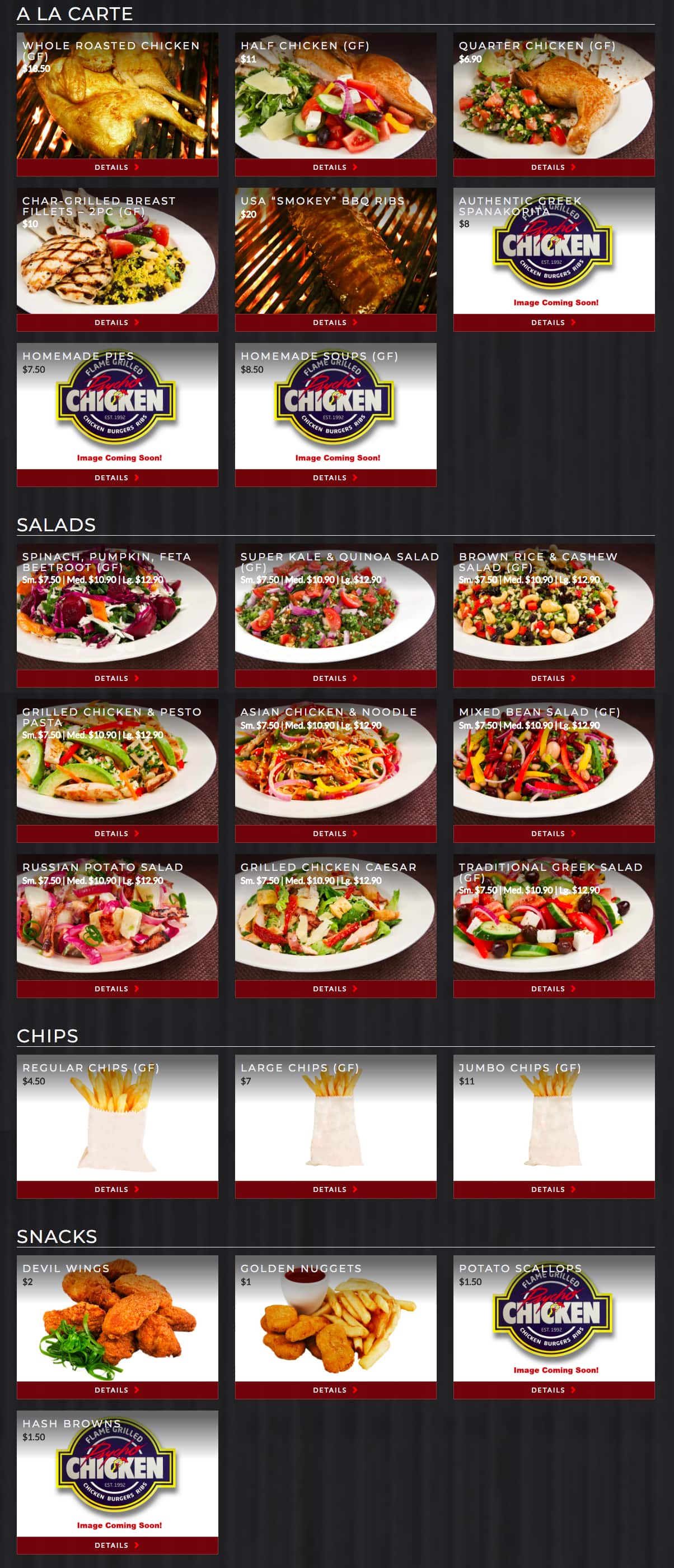 Menu at Psycho Chicken fast food, Roseville