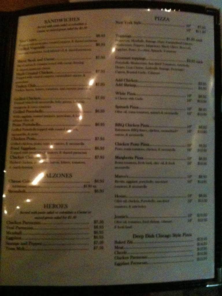 Menu at Babymoon Cafe, Morrisville