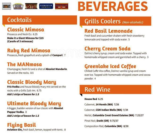 Menu at Maple Valley Bar & Grill, Maple Valley