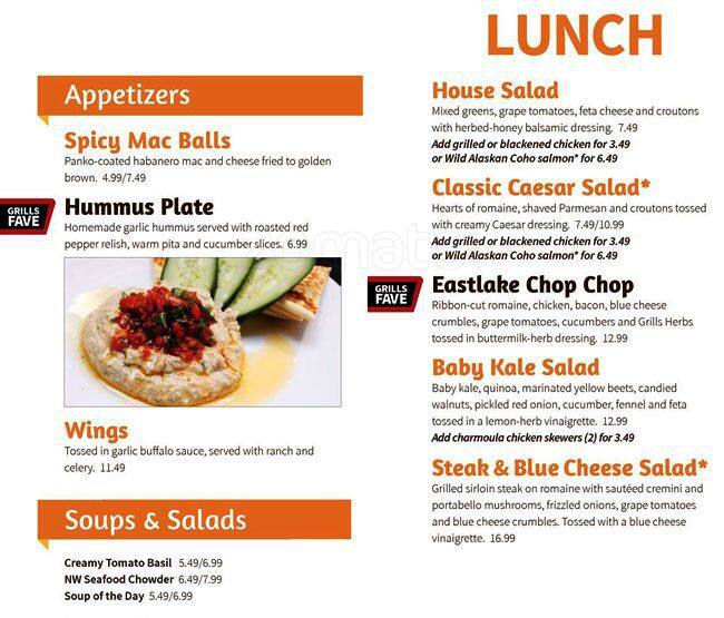 Menu at Maple Valley Bar & Grill, Maple Valley
