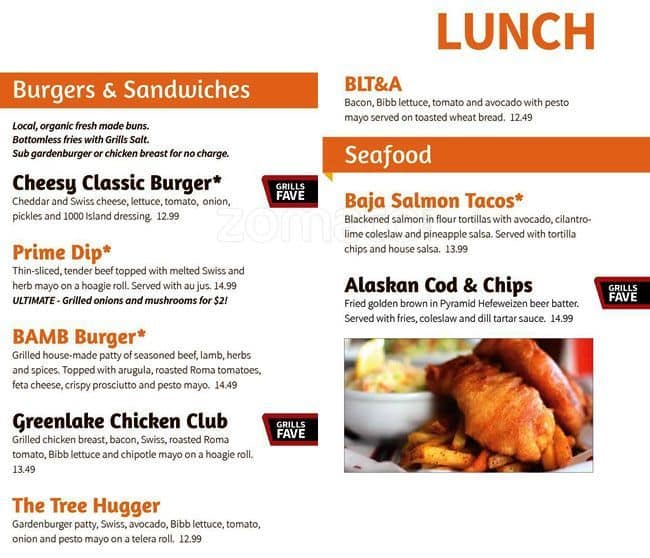 Menu at Maple Valley Bar & Grill, Maple Valley