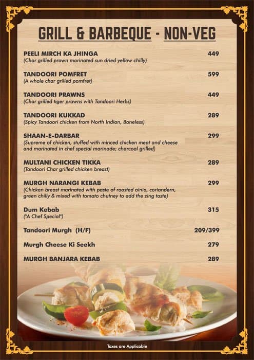 Menu at The Grill House, Thane, Pride Park