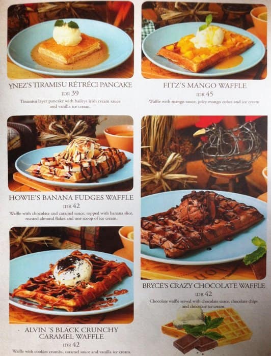 Menu at Nanny's Pavillon, Playroom restaurant, Bandung, inside Nara ...