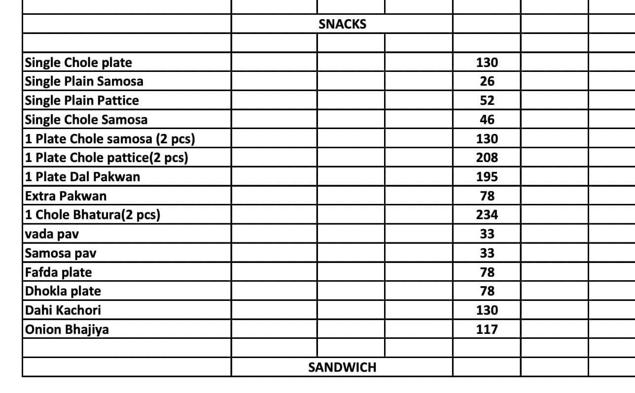 Menu of Satu's Sweets Snacks & Namkeen, Lonavala, Pune