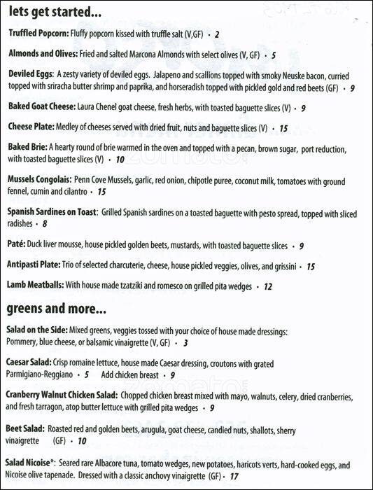 Menu at Morso pub & bar, Gig Harbor