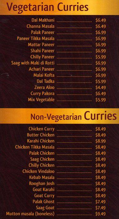 Menu at National Sweets & Restaurant, Brampton, Torbram Rd