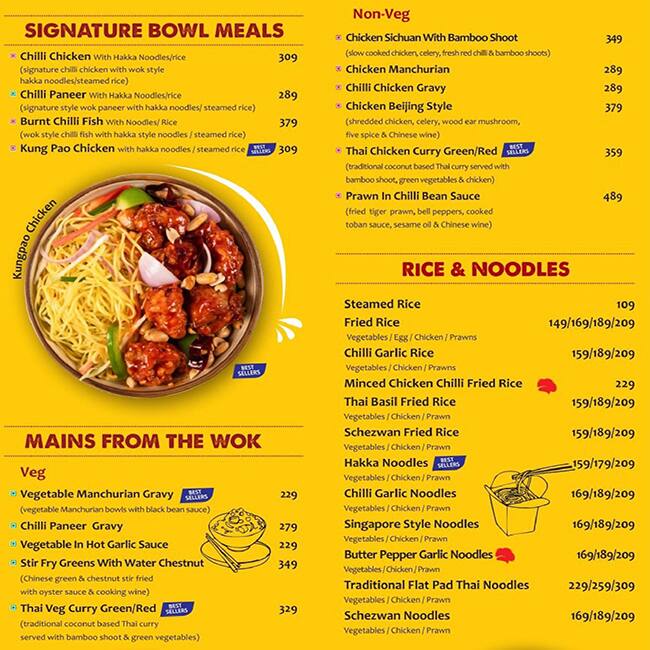 Menu at Asia Seven – Sizzling Chinese, Bengaluru