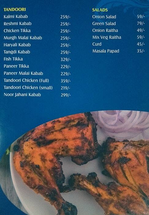 Menu at Sai Krishna Grand, Secunderabad