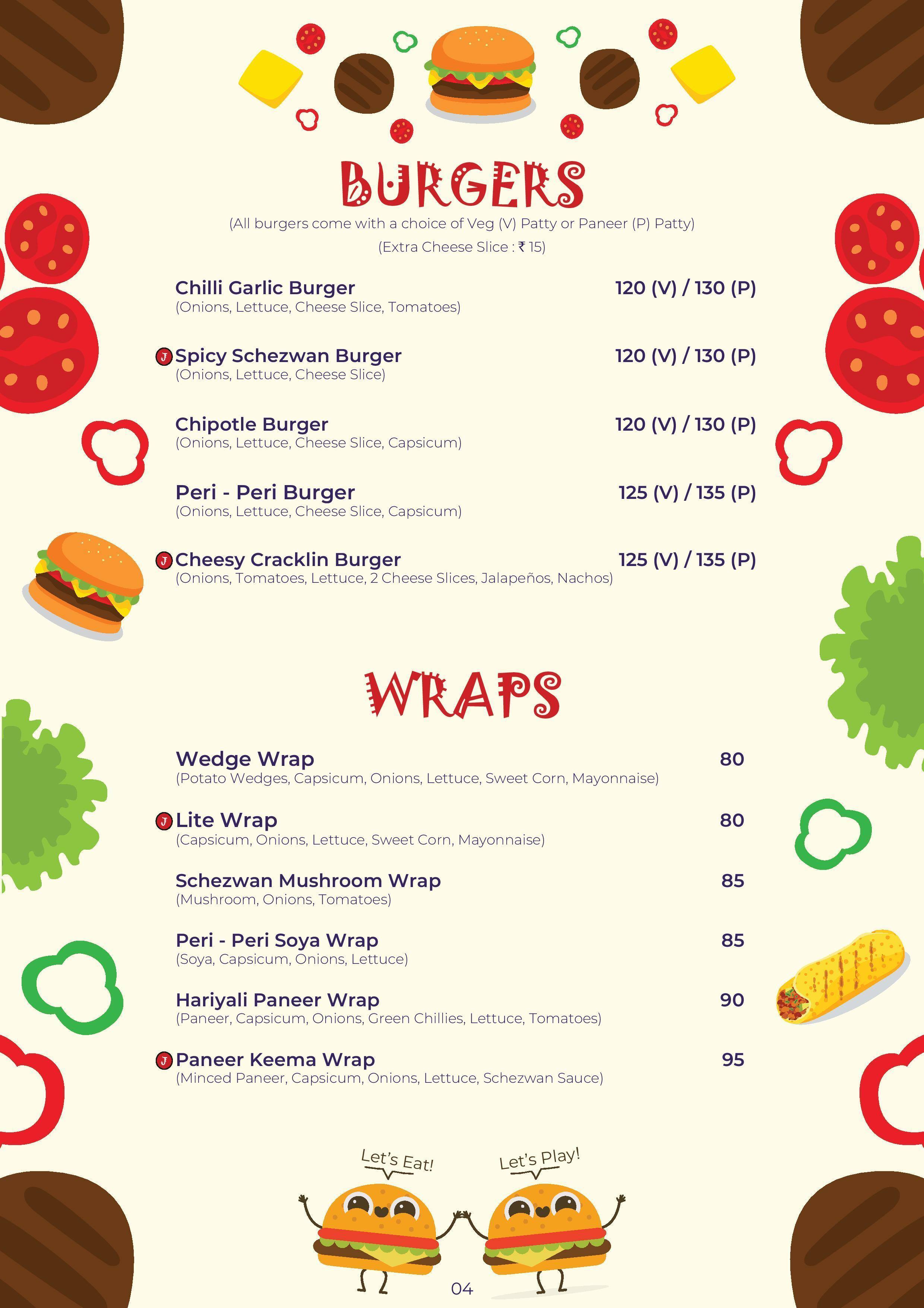 Menu at Gameistry Entertainment (Board Game Cafe), Chennai