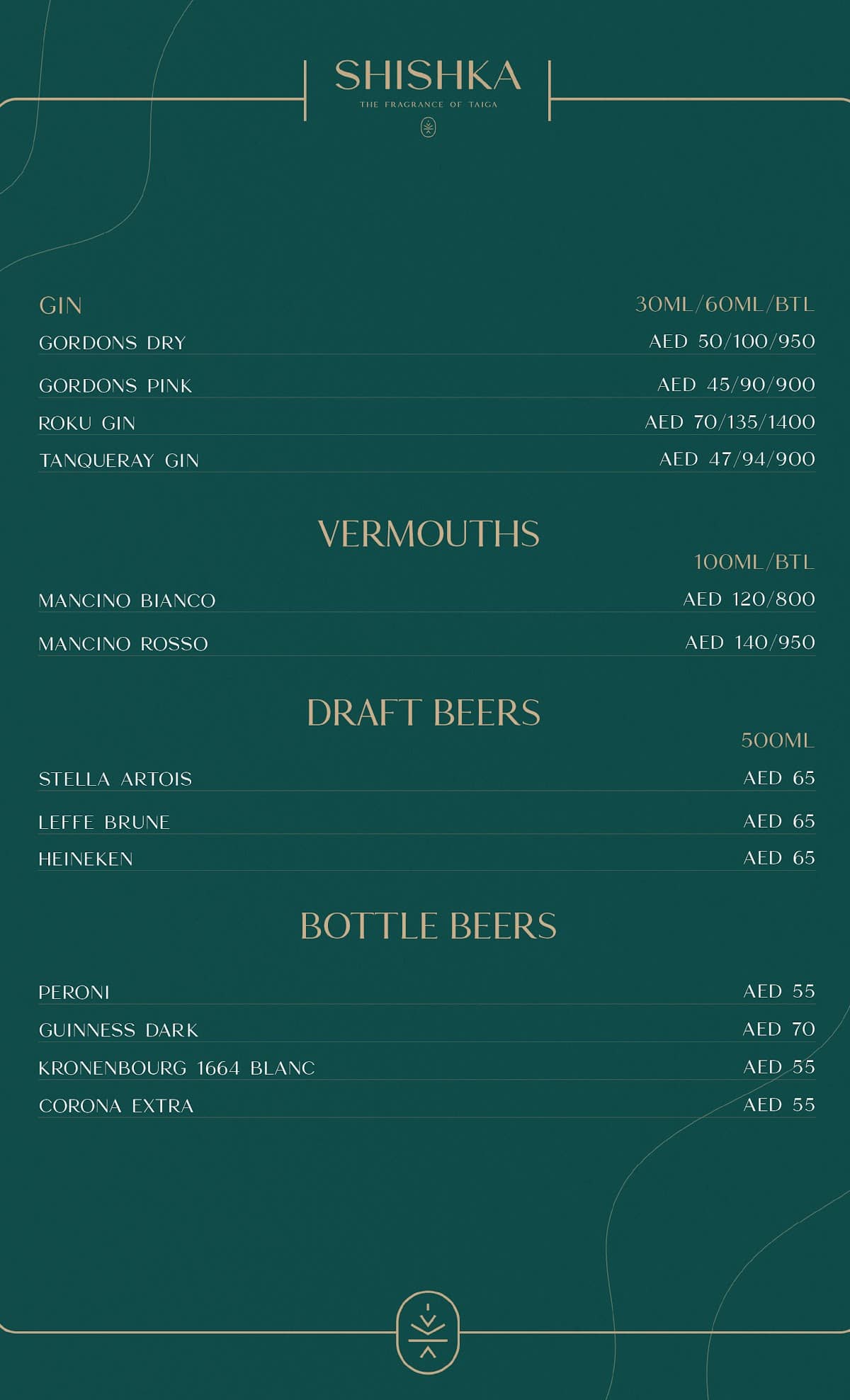 Menu of Shishka Restaurant, Madinat Jumeirah, Dubai