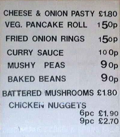 Menu at Surbiton Fish & Chips fast food, Surbiton