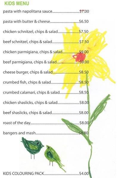 Menu at The Edinburgh Hotel restaurant, Mitcham