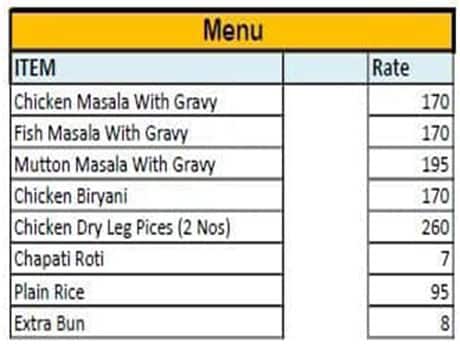 Menu of Maratha Chicken, Manjalpur, Vadodara