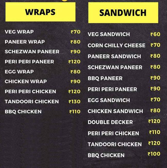 Menu of Jus Grabs, Rajajinagar, Bangalore