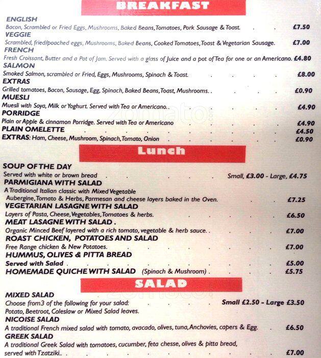 Map Studio Cafe Menu, Menu for Map Studio Cafe, Kentish Town, London ...