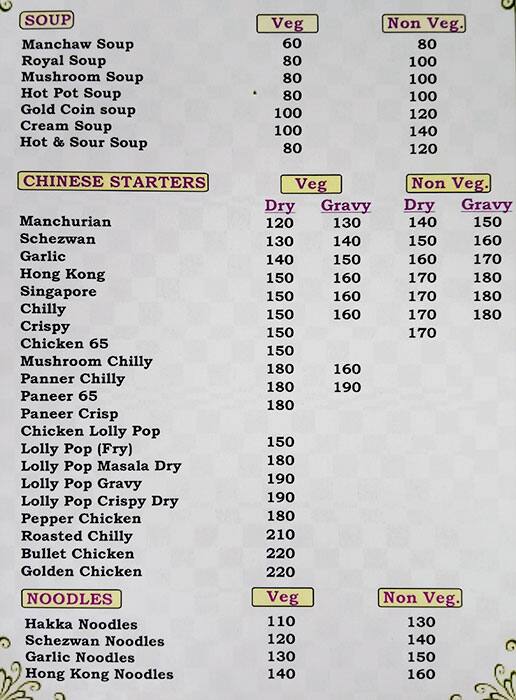Menu of Samarth Krupa Bhujing And Kabab Corner, Palghar, Mumbai