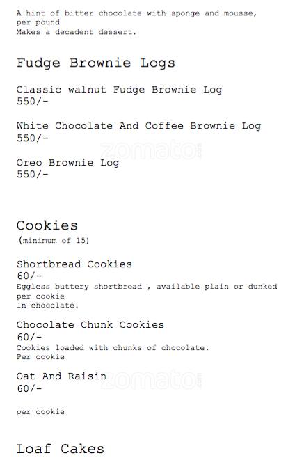 Menu at TG By Tanvi Ghai, Kolkata