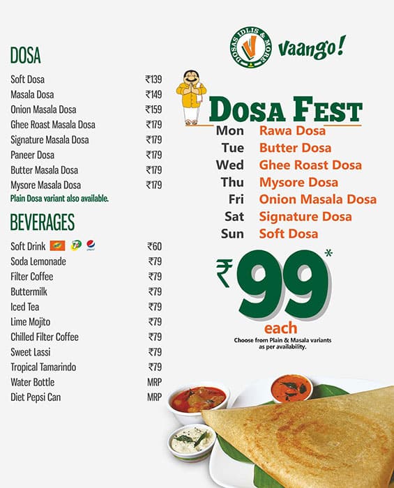 Menu at Vaango, Gurugram, Cyber Hub