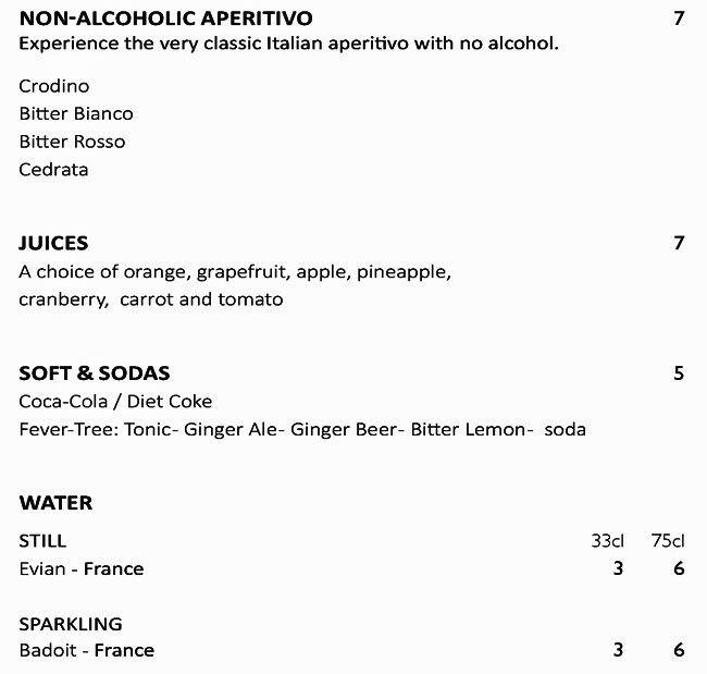 Menu at Il Ristorante at the Bulgari Hotel restaurant, London, 171 ...