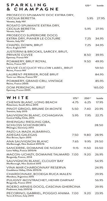 Menu at The Fable pub & bar, London