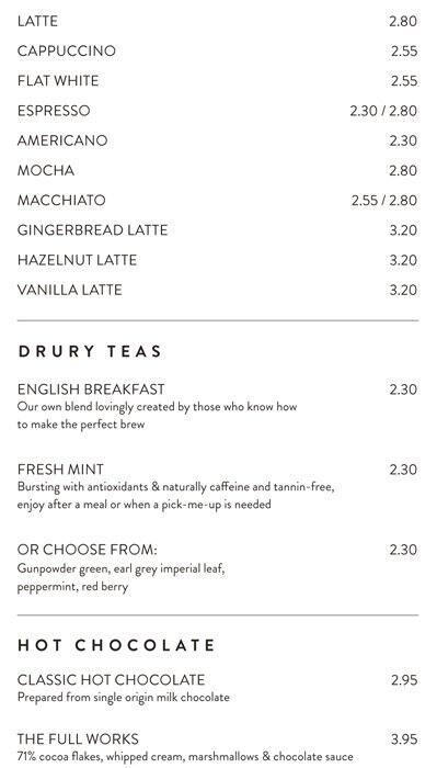 Menu at The Fable pub & bar, London