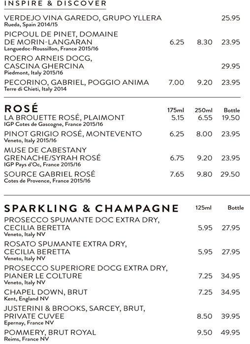 Menu at The Fable pub & bar, London