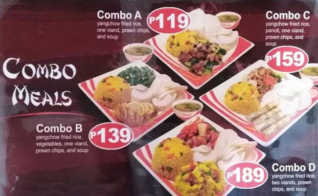 Menu at El Presidente of Binondo restaurant, Muntinlupa