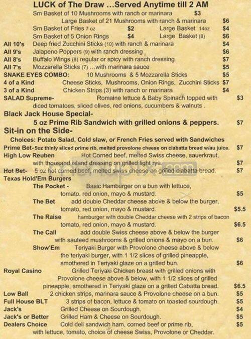 Lotsa Luck Bar & Grill Menu - Urbanspoon/Zomato