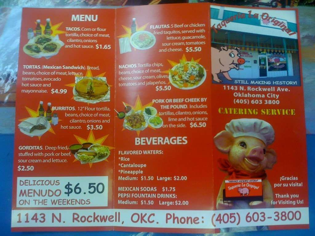 Taqueria La Original Menu, Menu for Taqueria La Original, Bethany ...