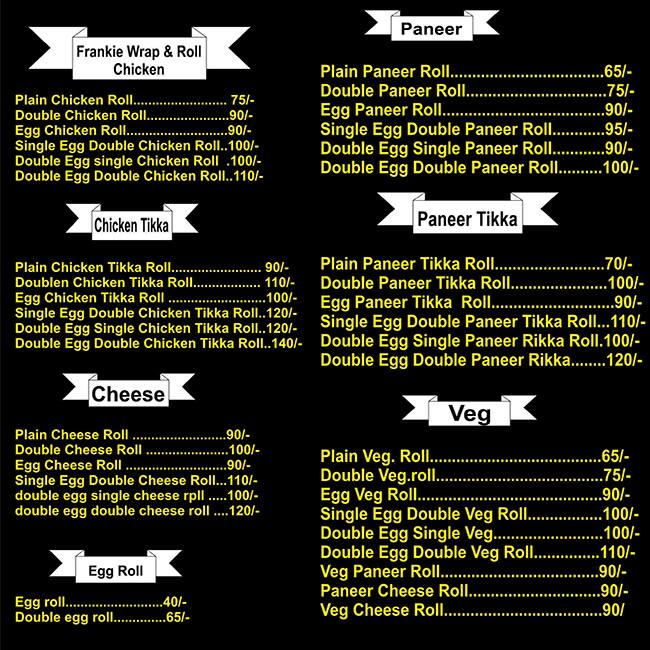 Menu at The Food Lab, Vasai