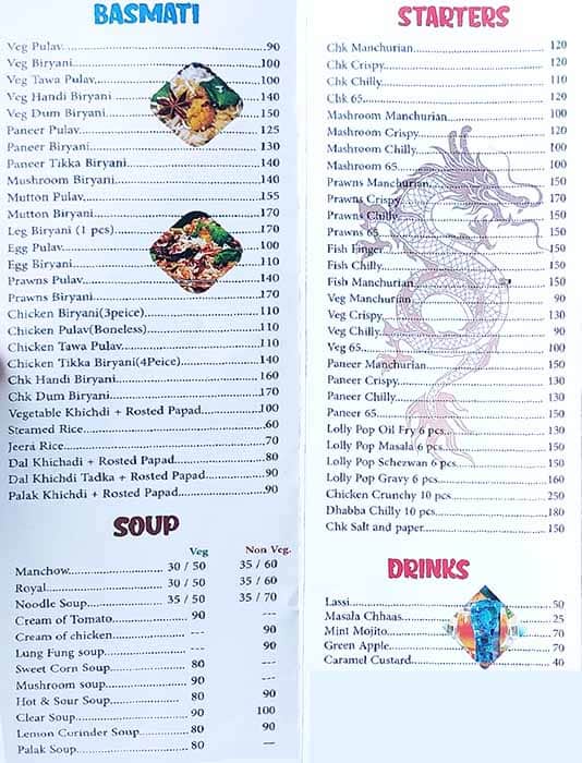 Menu of The Masala Family Restaurant, Bhandup, Mumbai