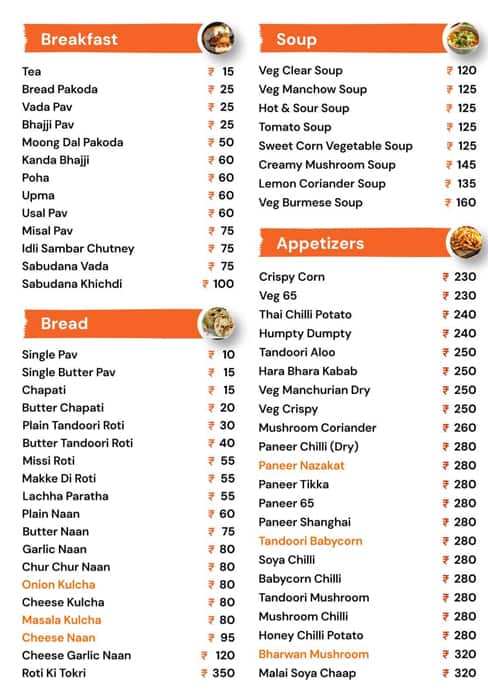 Menu of The Everyday Kitchen, Bhandup, Mumbai