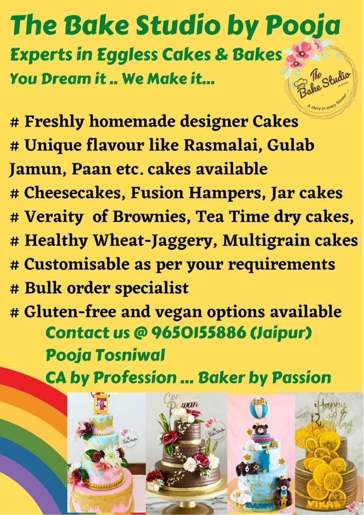 Menu of The Bake Studio By Pooja, C Scheme, Jaipur