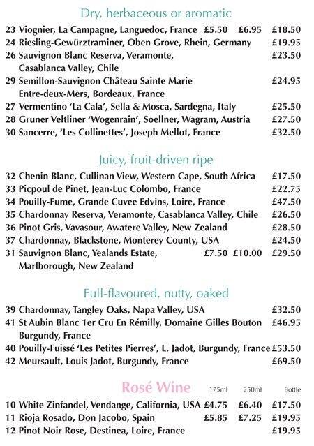 Menu at Haz restaurant, London, 6 Mincing Ln.