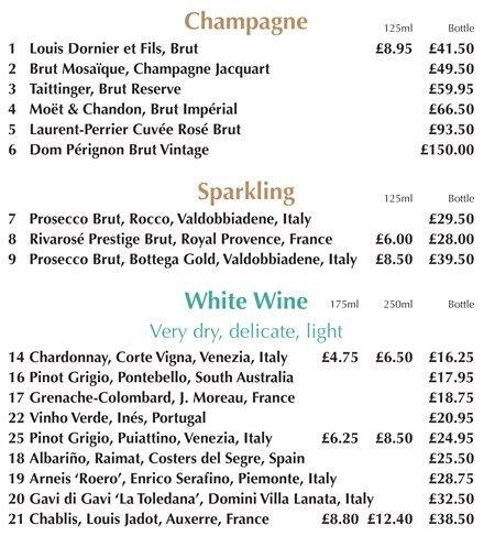 Menu at Haz restaurant, London, 6 Mincing Ln.