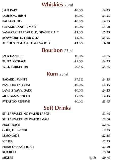 Menu at Haz restaurant, London, 6 Mincing Ln.