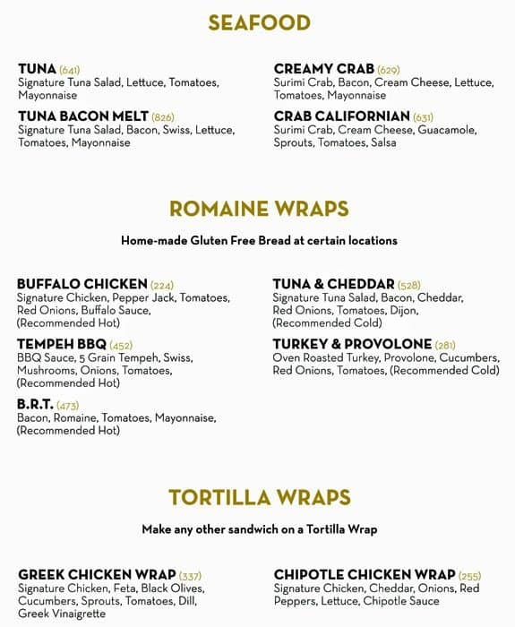 Menu at Planet Sub restaurant, Austin, 906 Congress Ave