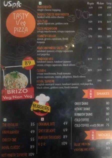 USPFC Menu, Menu for USPFC, Raja Park, Jaipur - Zomato