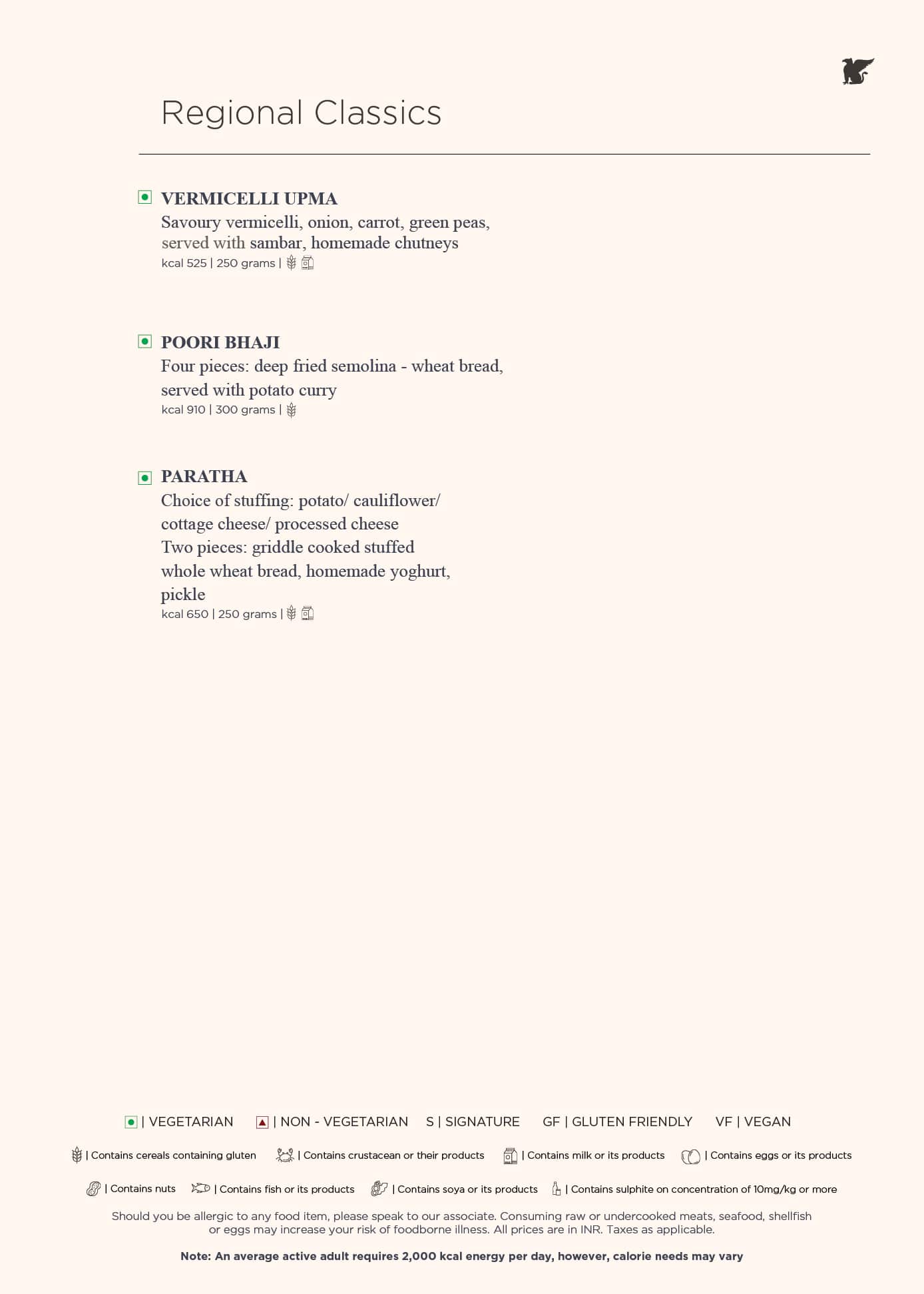 Menu of JW Kitchen - JW Marriott Bengaluru, Lavelle Road, Bangalore