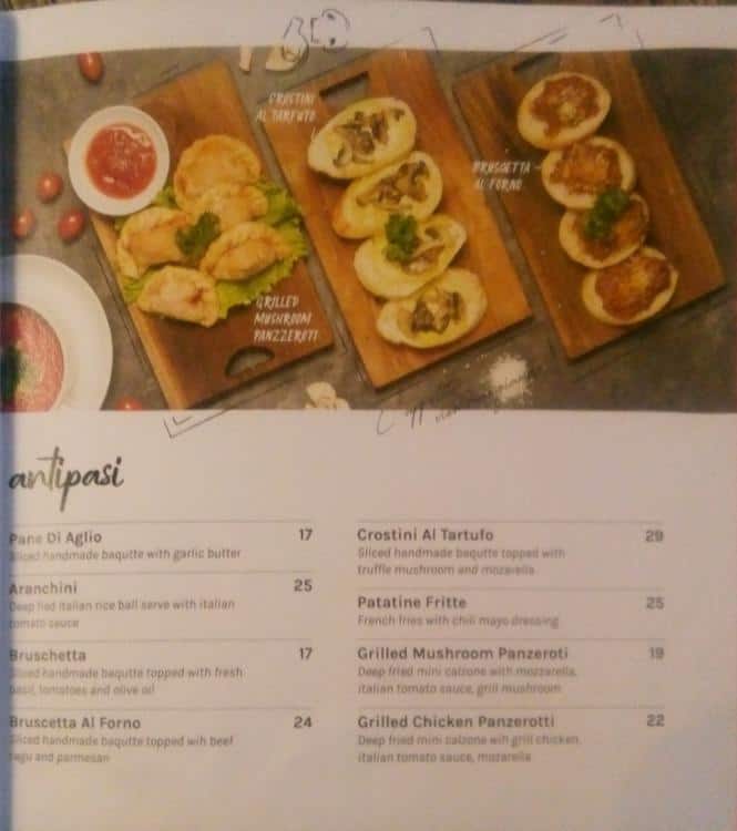 Menu at Eatalia restaurant, Bandung, Jl. Lengkong Besar No.45