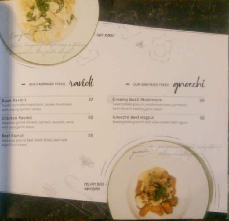 Menu at Eatalia restaurant, Bandung, Jl. Lengkong Besar No.45