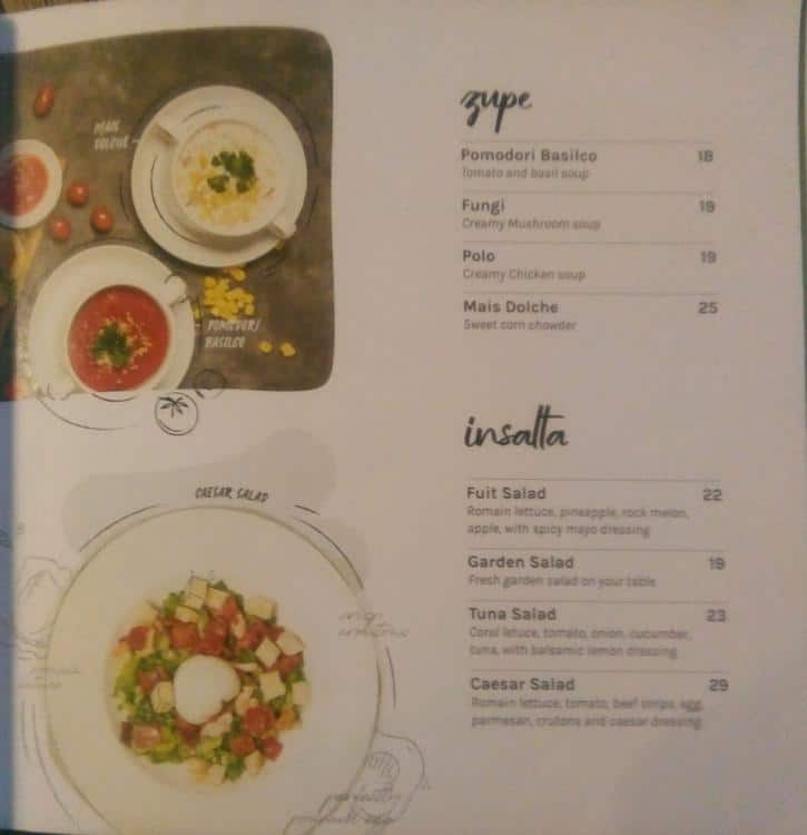 Menu at Eatalia restaurant, Bandung, Jl. Lengkong Besar No.45