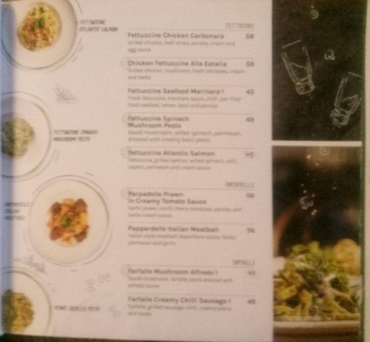 Menu at Eatalia restaurant, Bandung, Jl. Lengkong Besar No.45